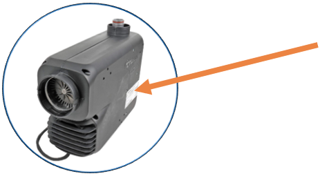 Where can the type plate of the Truma device be found?